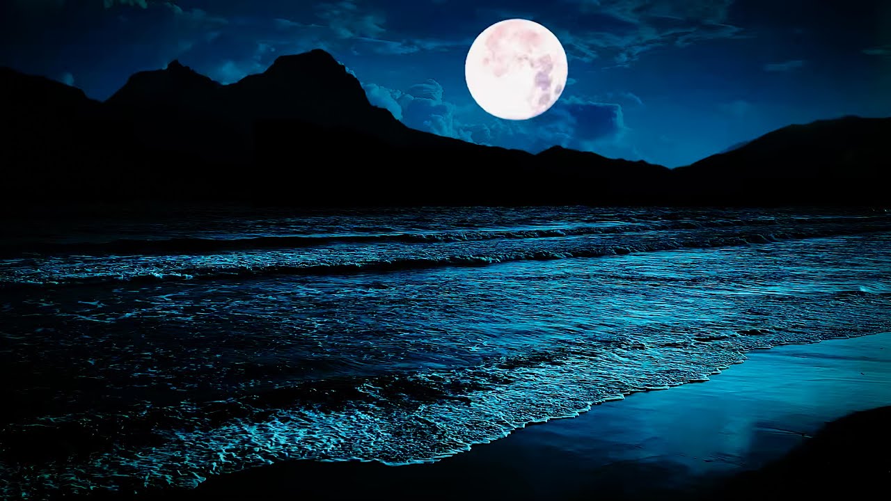 Relaxing Waves For Good Sleep, Deep Sleep Bedroom Atmosphere With Ocean ...