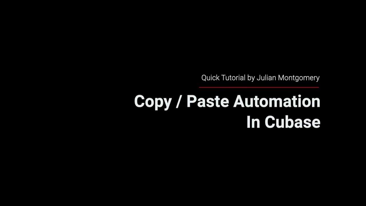 Copy Paste Automation in Cubase - YouTube