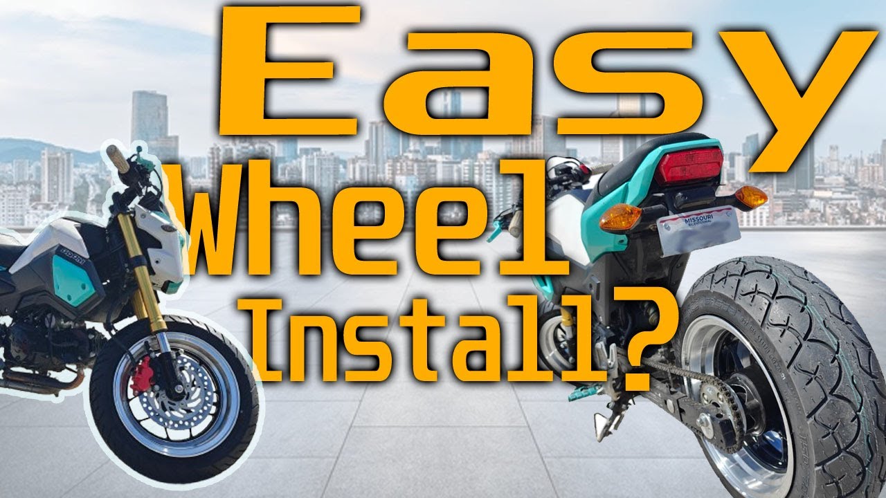 The Grom Cartel Fat Wheel Tire Kit 2019 Honda Grom - YouTube