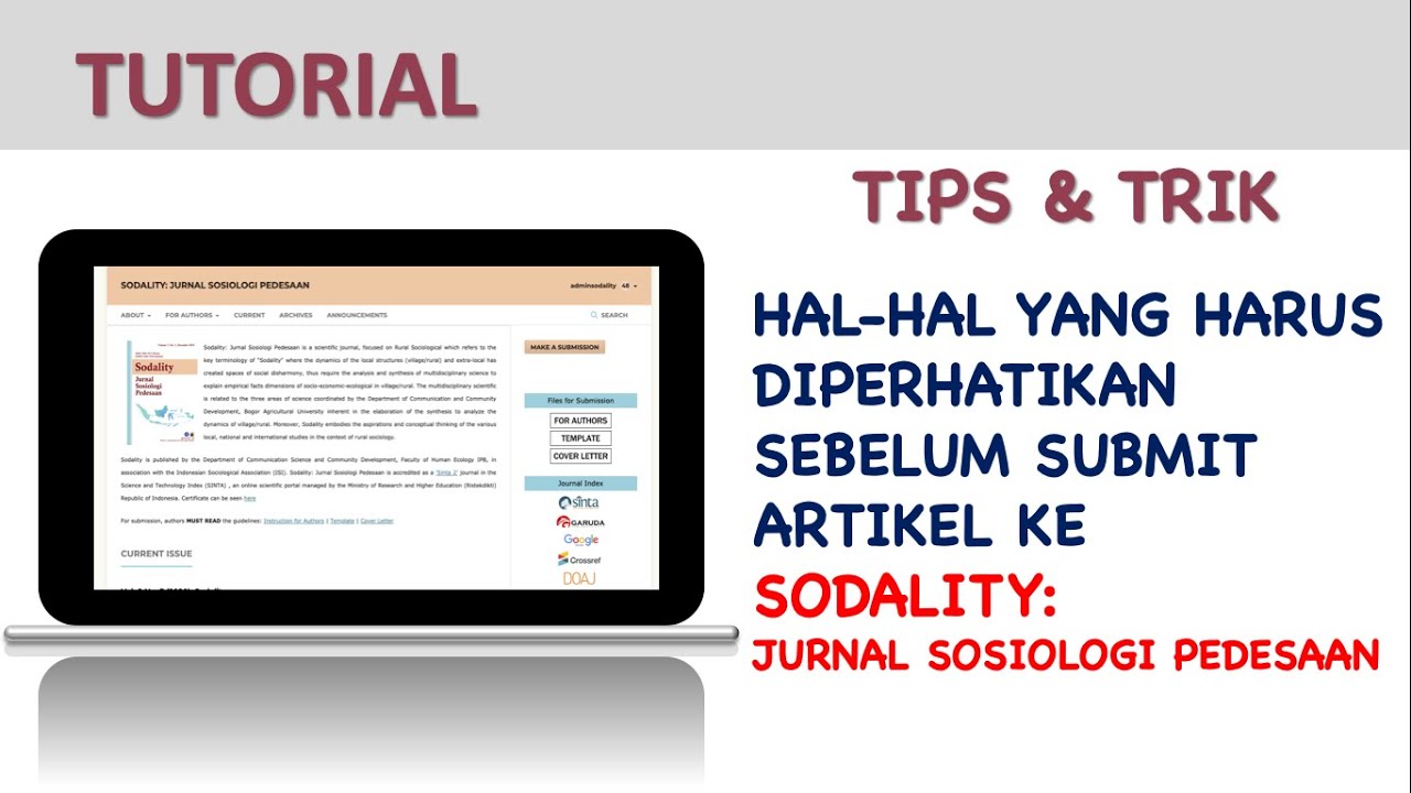 MAU SUBMIT ARTIKEL KE SODALITY? PERHATIKAN HAL-HAL INI...! - YouTube
