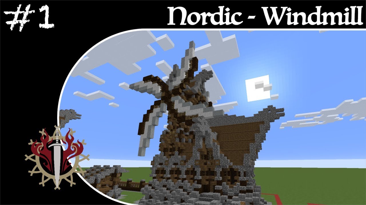 Minecraft Nordic Builds - Part 1 - Windmill - How to Build a Nordic ...