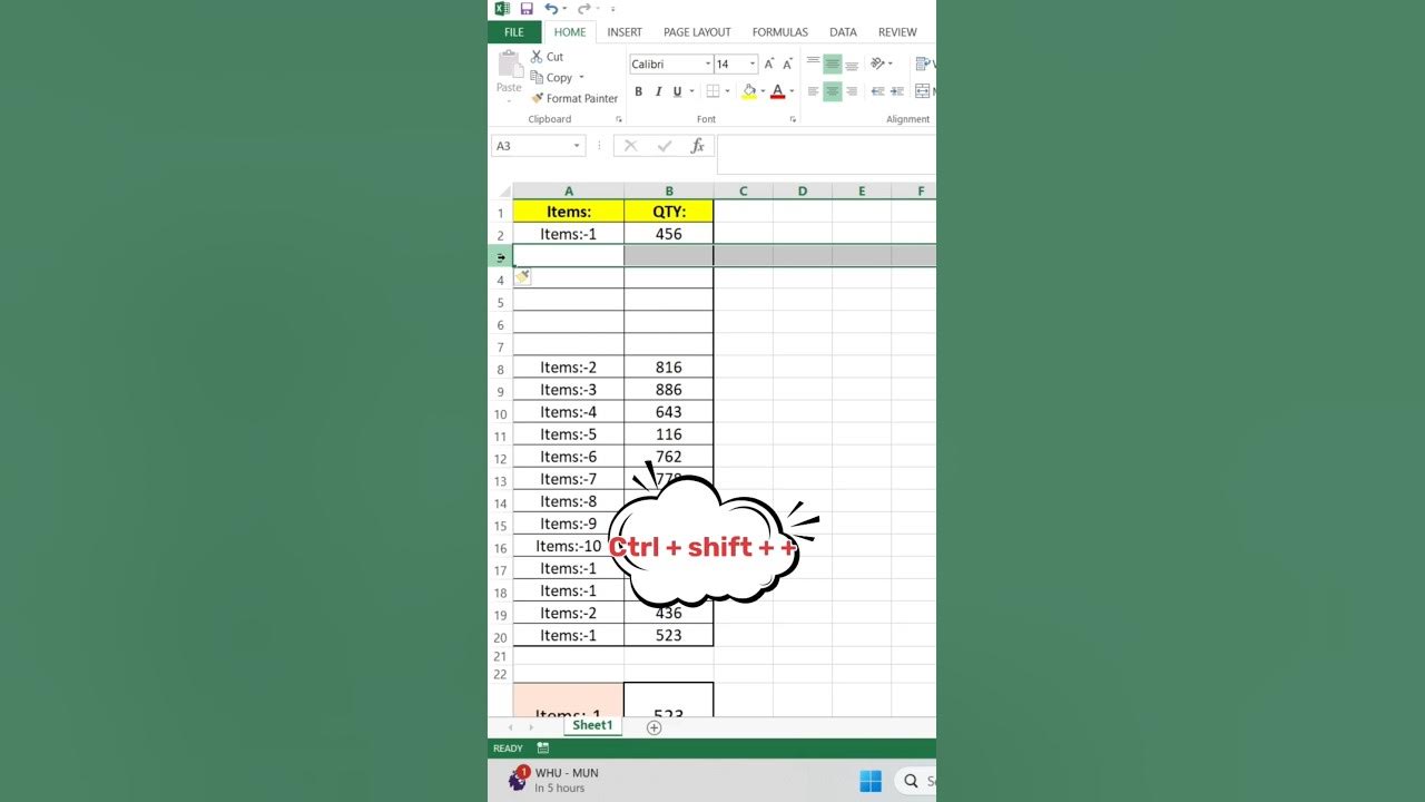 Add & Remove Rows and Columns in Excel: Essential Keyboard Shortcuts!#excel - YouTube