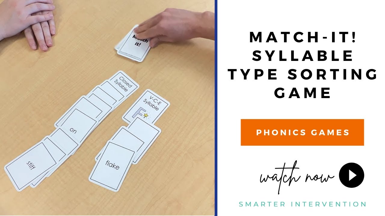Phonics Games | How to Play Match-It! The Best-Selling Syllable Type ...