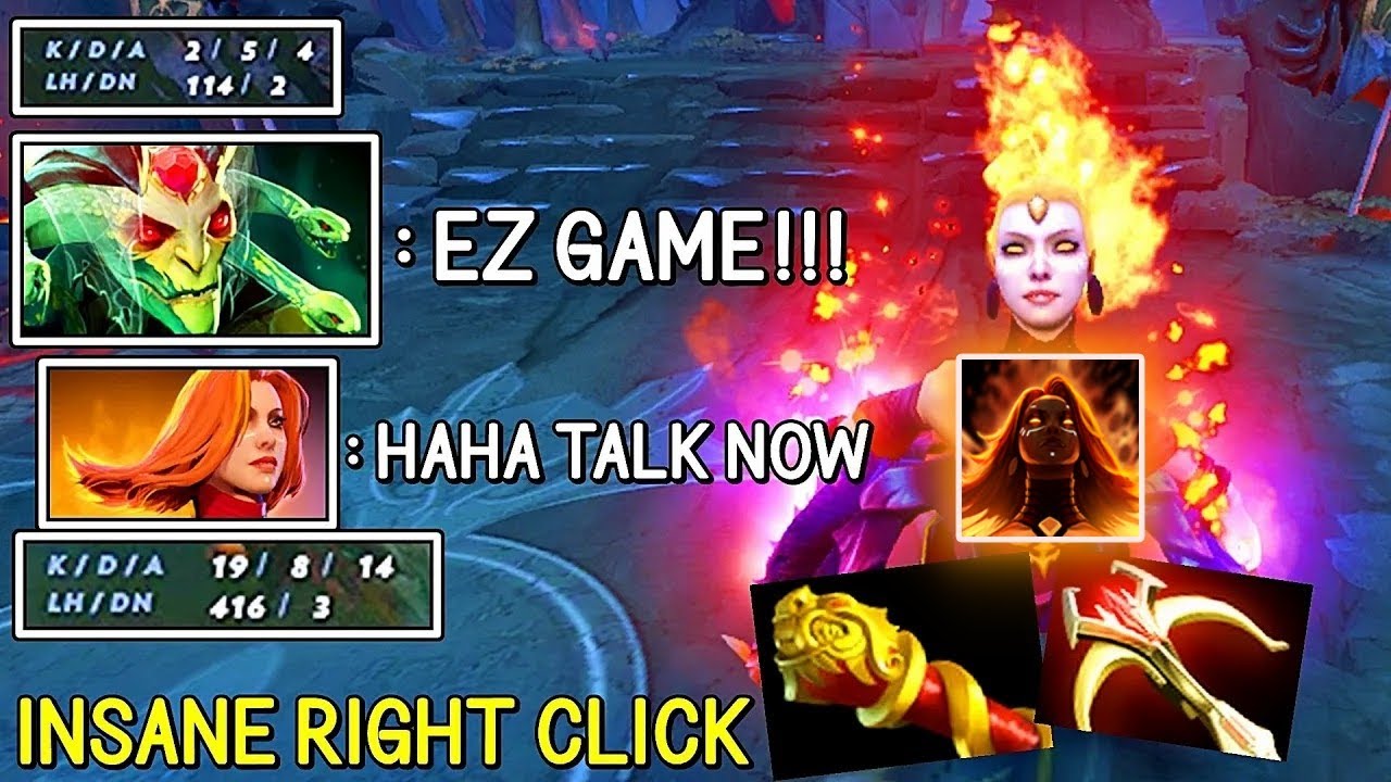 BRUTAL Right Click Lina Monkey King Bar + Daedalus Super Rampage Easy ...