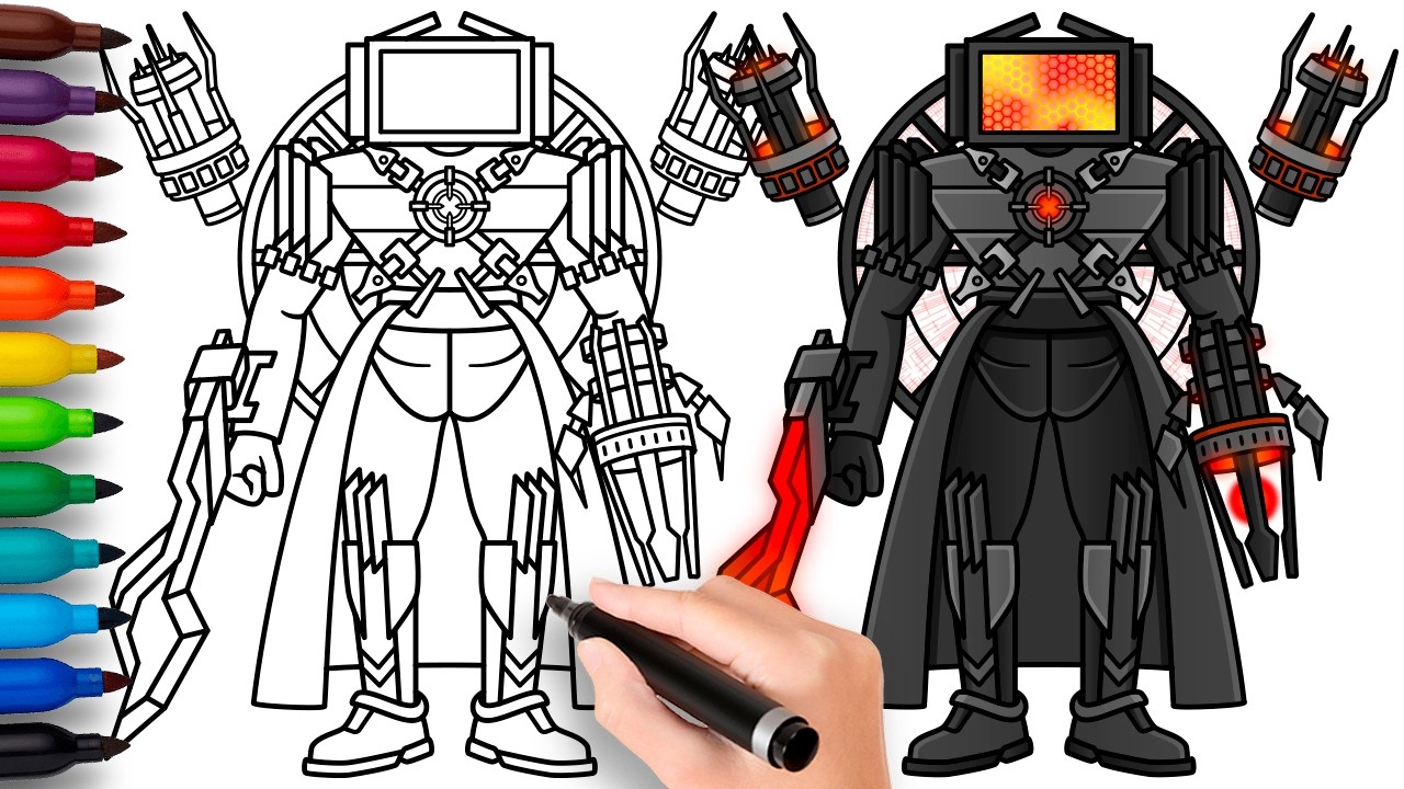 HOW TO DRAW NEW INFECTED TITAN TV MAN V3 | Skibidi Toilet Fanmade ...