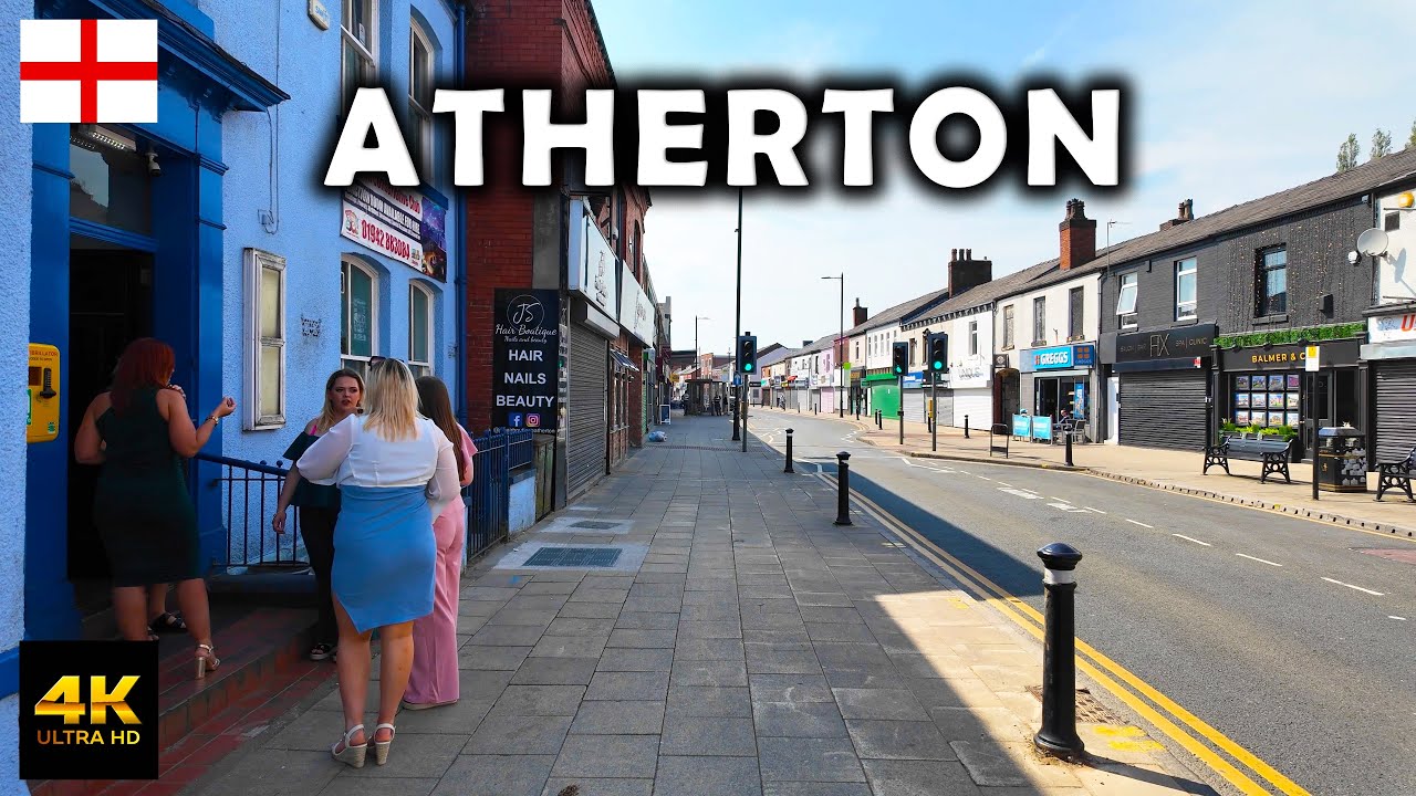 Walking in Atherton Town, Greater Manchester - YouTube