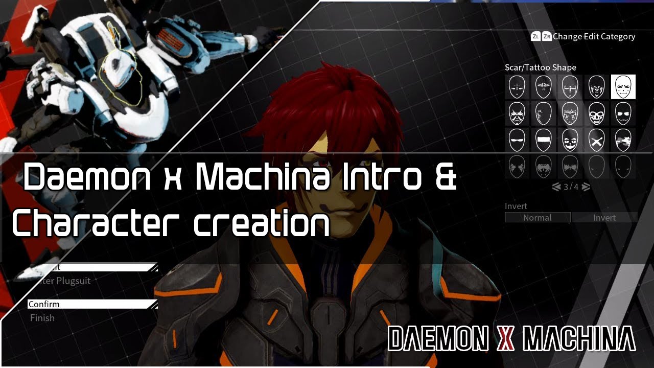 Daemon x Machina - Intro & Character Creation (Male) - YouTube