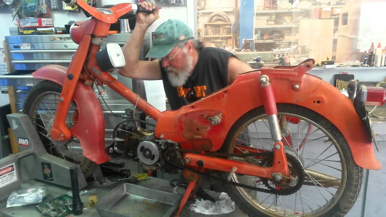 Little 1964 Honda 50, first start in 36 years! - YouTube