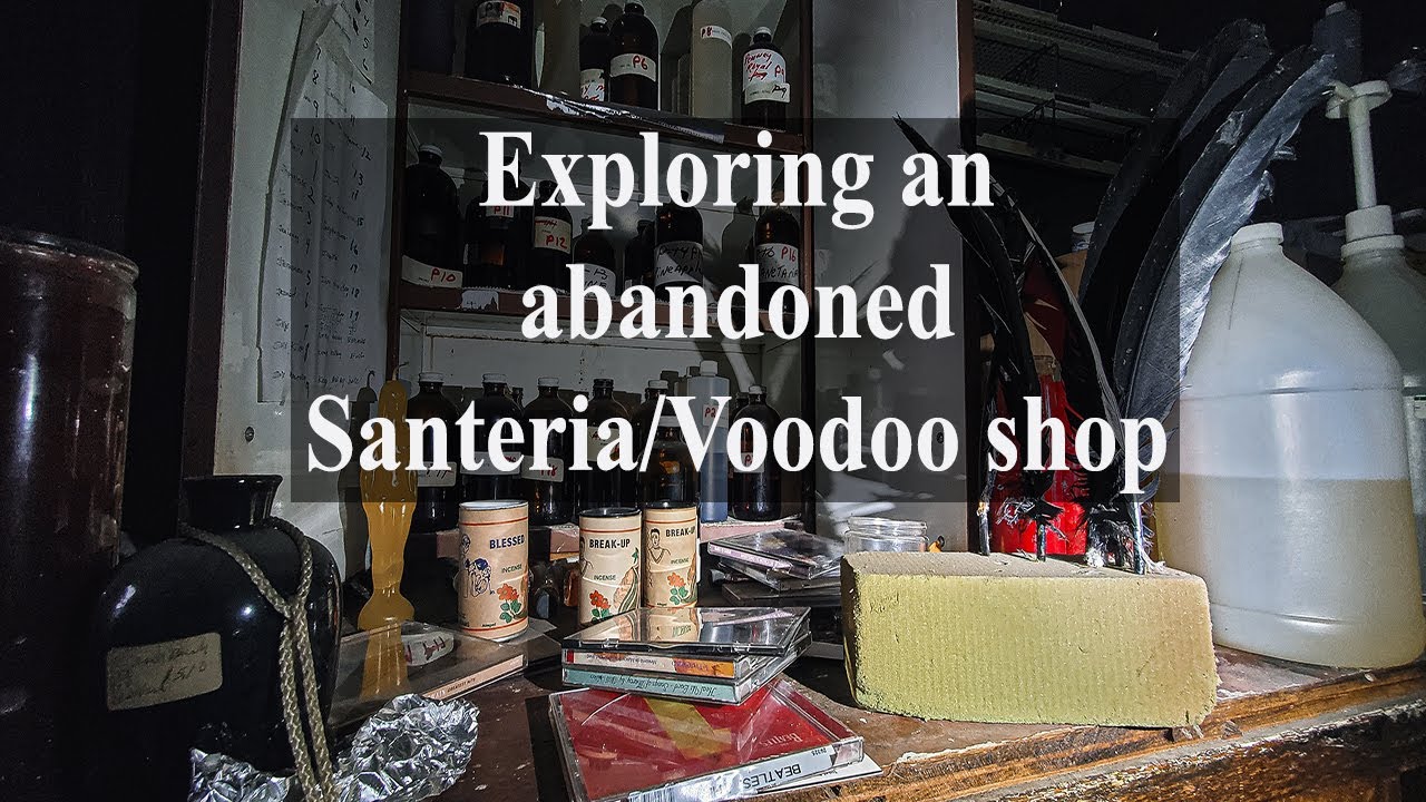 Exploring a weird abandoned Santeria Voodoo shop - YouTube