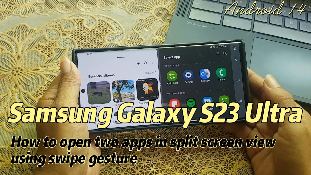 Samsung Galaxy S23 Ultra : How to open two apps in split screen view ...