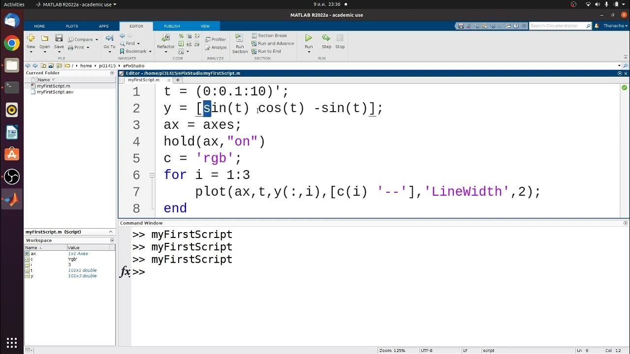 พื้นฐานโปรแกรม MATLAB : Visualization (การใส่ข้อมูลเพิ่ม) - YouTube
