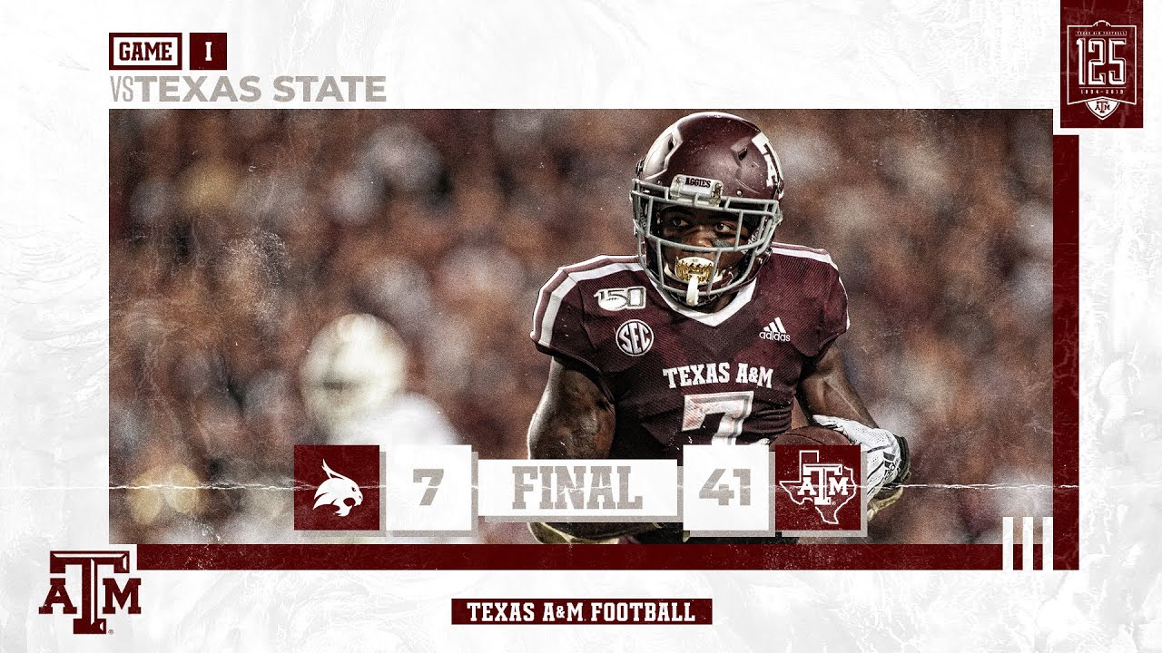 Football: Highlights | A&M 41, Texas State 7 - YouTube
