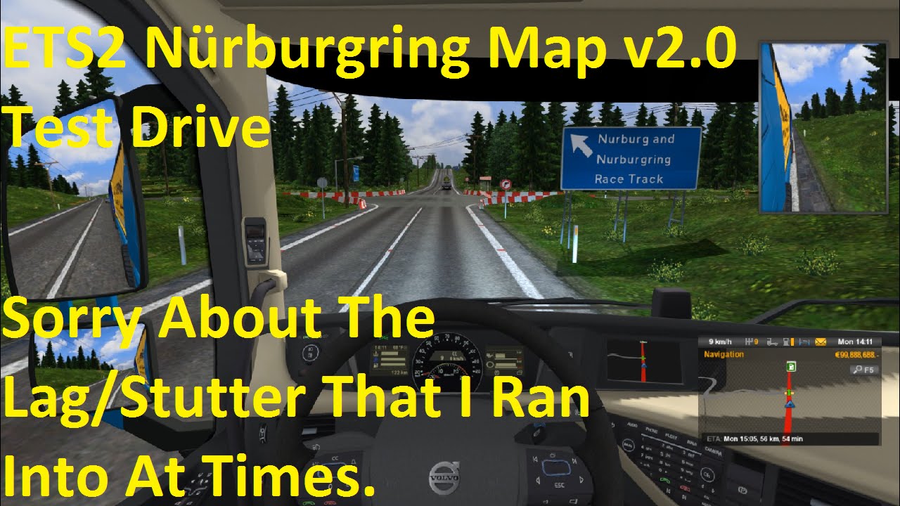 ETS2 Nürburgring Map v2.0 Testing - YouTube