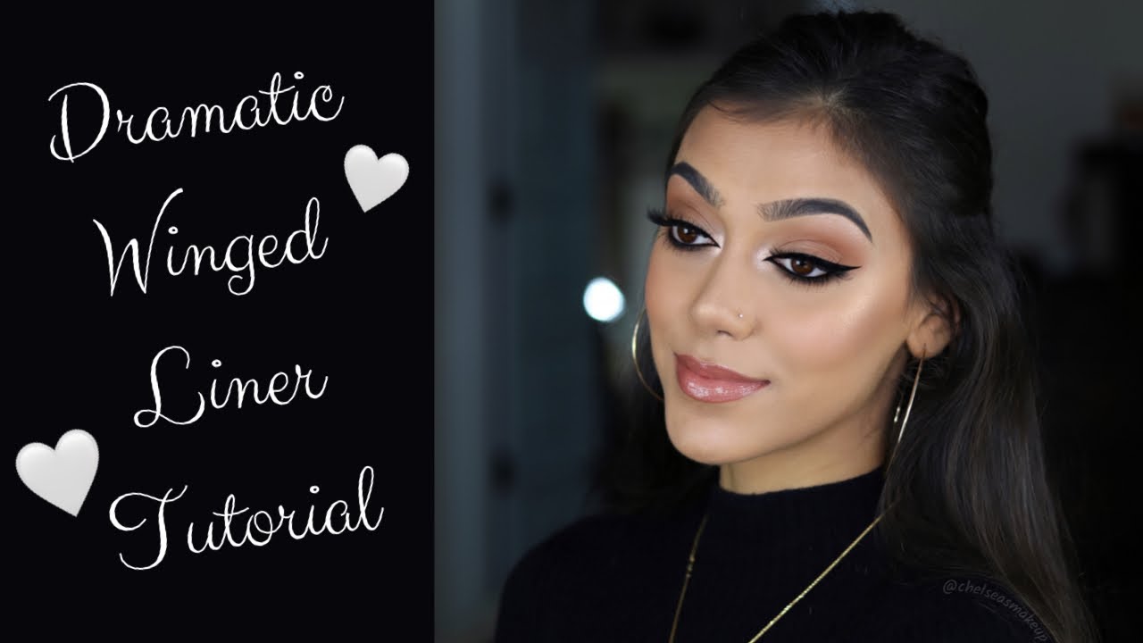Dramatic Winged Liner Tutorial | Chelseasmakeup - YouTube