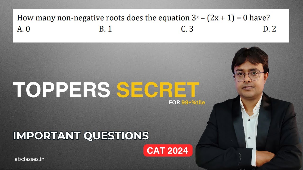 Equation(Algebra) | Learn Toppers Secret | Cat Practice Question ...