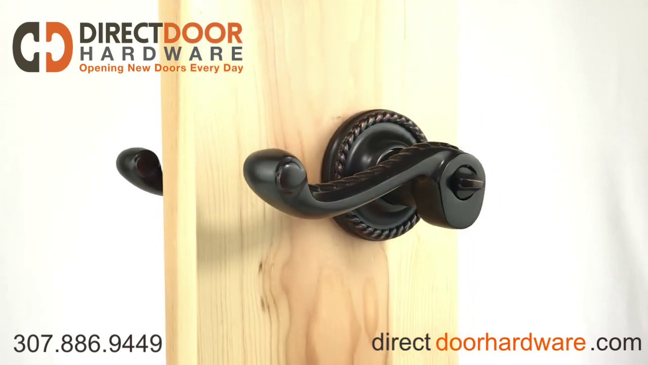 Emtek Rope Lever with Rope Rosette in Oil Rubbed Bronze - YouTube