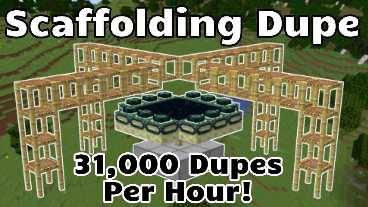 EASY Scaffolding Duper (31,000 Per Hour!) (Minecraft Java 1.15+) - YouTube