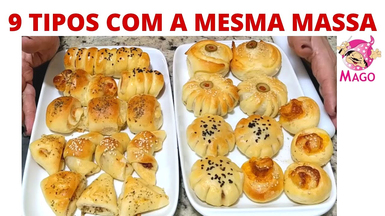 9 Tipos de Salgados assados COM A MESMA MASSA SEM SOLVAR! - YouTube