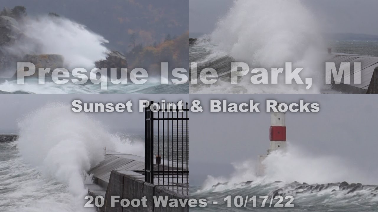 Presque Isle Park, Black Rocks, Sunset Point, Michigan - Lake Superior ...