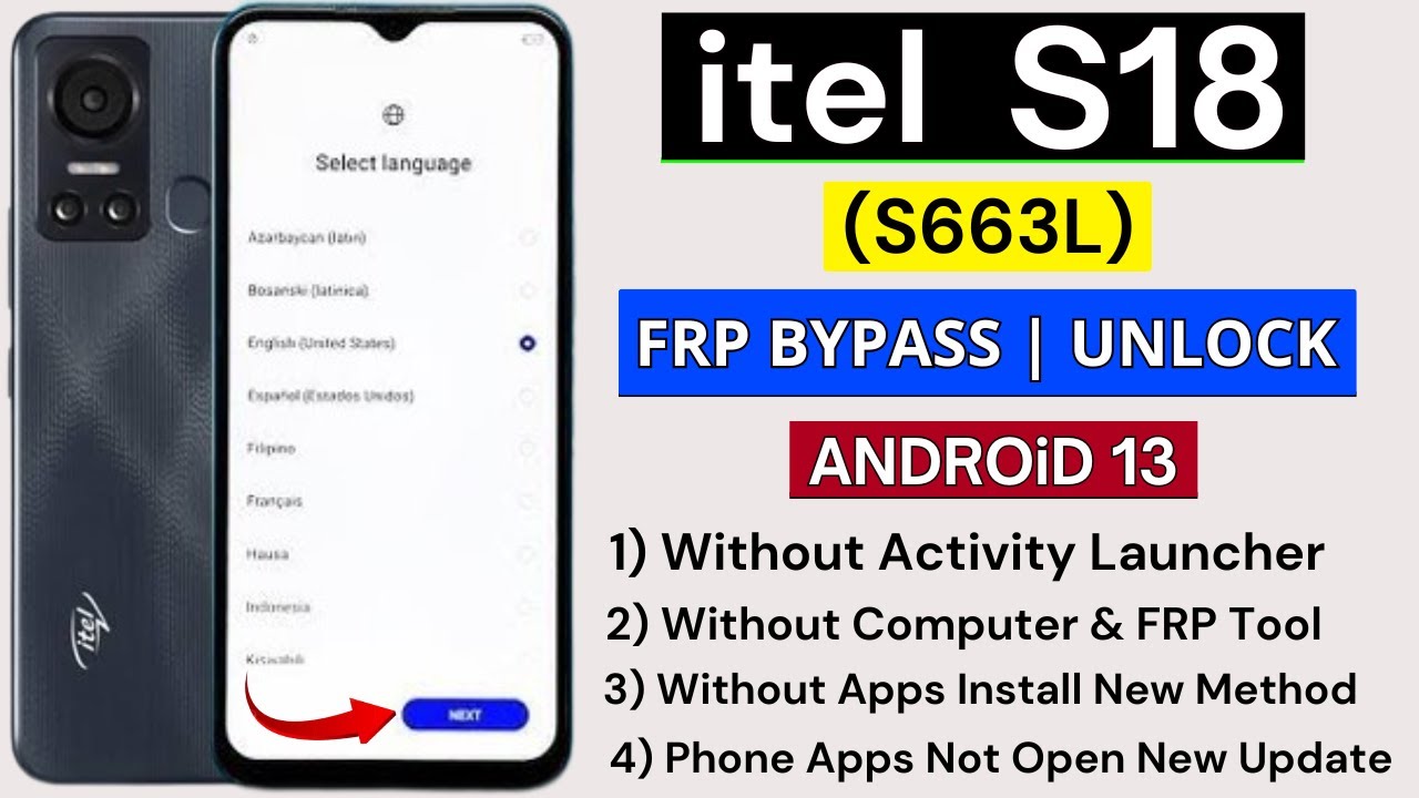 Itel S18 Frp Bypass Android 13 Without Pc | Itel (S663L) Frp Unlock - Google Account Bypass ...
