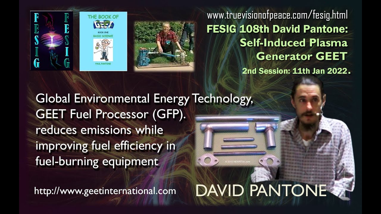 FESIG 108th David Pantone: Self-Induced Plasma Generator GEET - YouTube