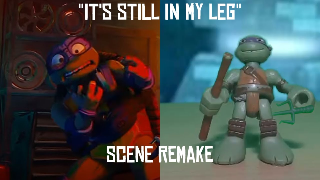 IT'S STILL IN MY LEG!!! TMNT Stop Motion Scene Remake - YouTube