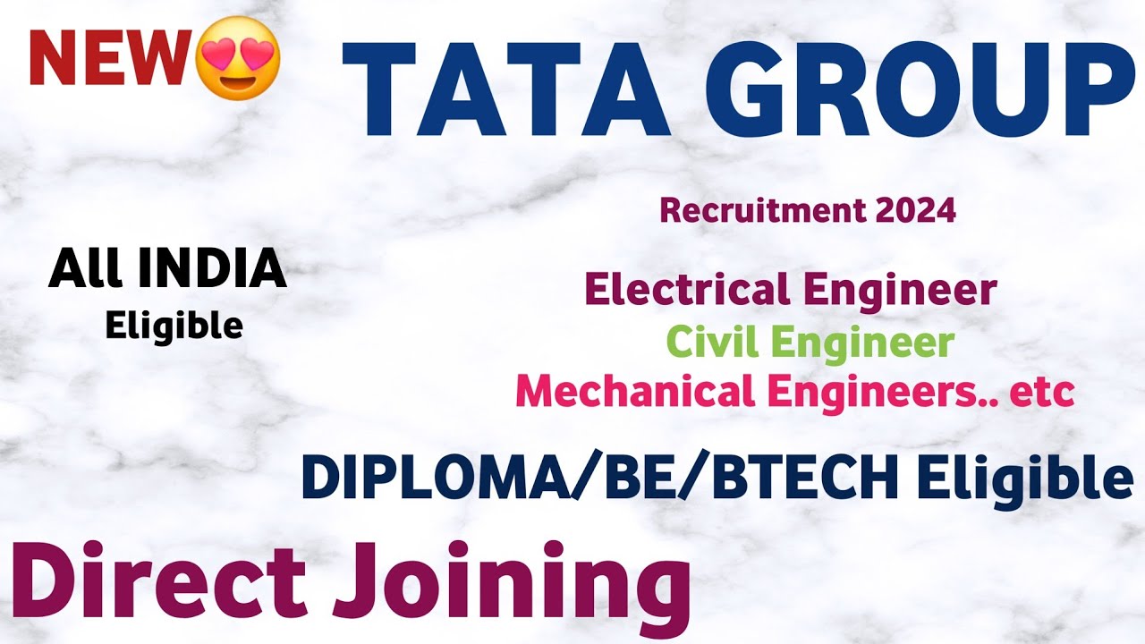 TATA Group Recruitment 2024 | CTC: 12LPA | Job Vacancy 2024 | Latest ...
