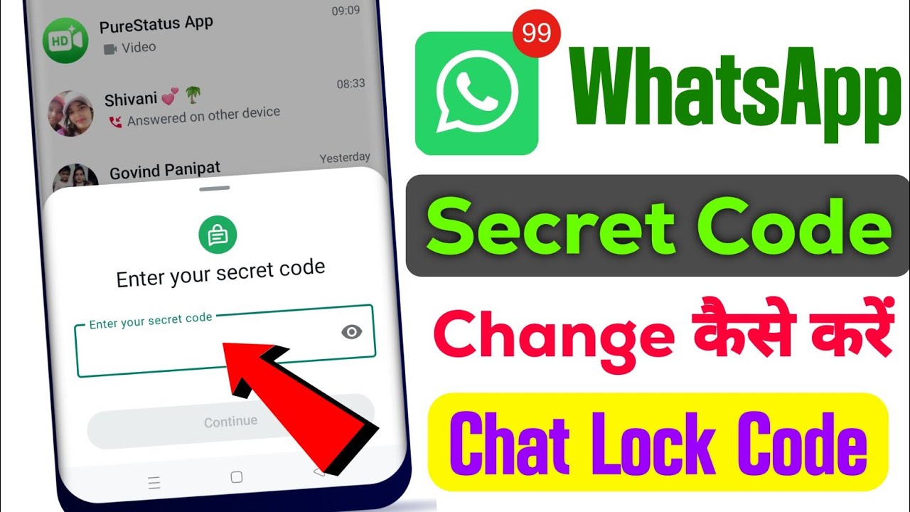 whatsapp chat locked secret code change | whatsapp secret code chat ...