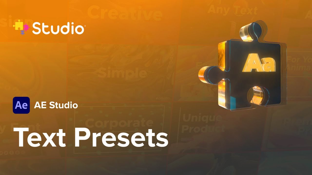 Text Presets - AE Studio - Plugin for After Effects - YouTube