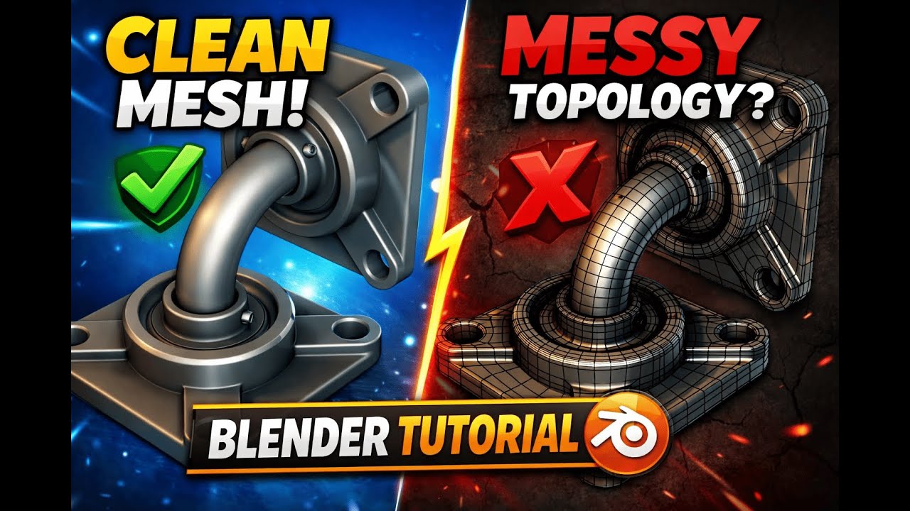 Blender Tutorial: Clean Mesh & Perfect Topology - YouTube
