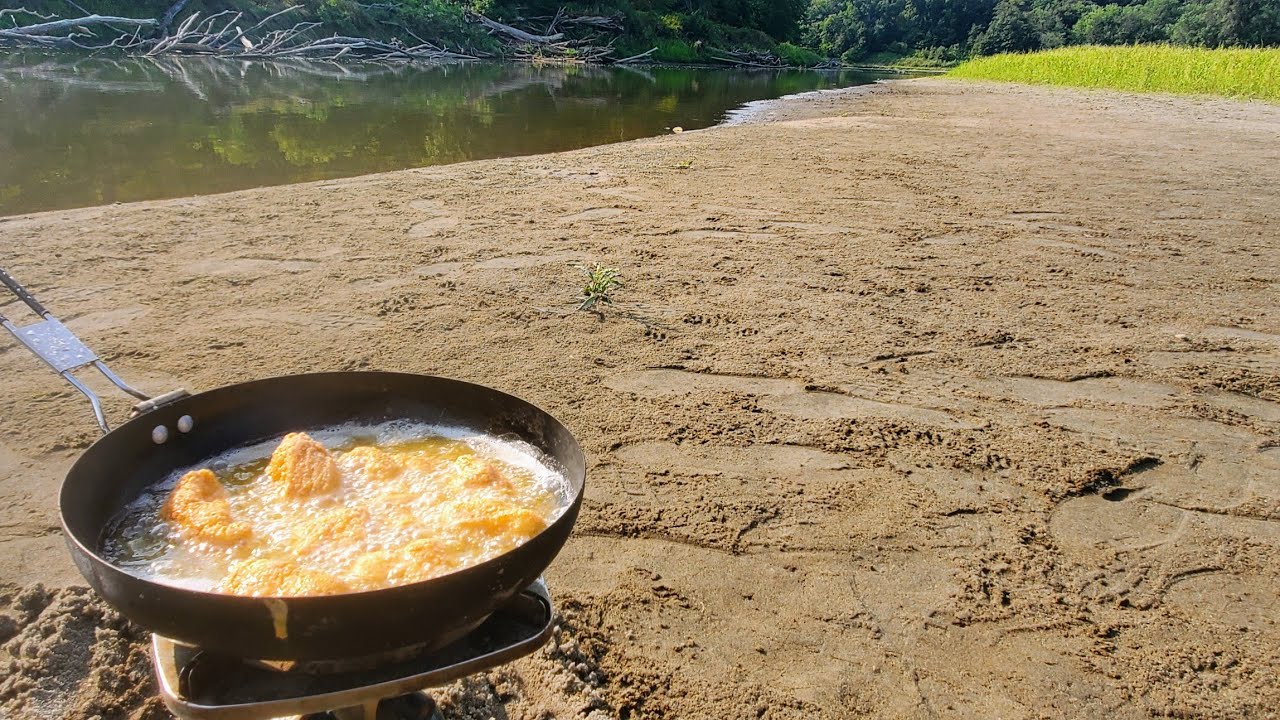 Fishing for a Meal on a DESOLATE River! (Catch and Cook) - YouTube