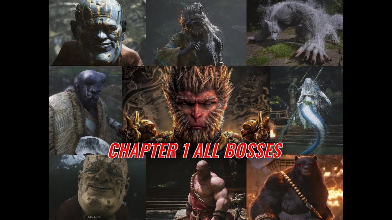Black Myth Wukong - All Chapter 1 Bosses DESTROYED! Fastest Kills! 4K ...