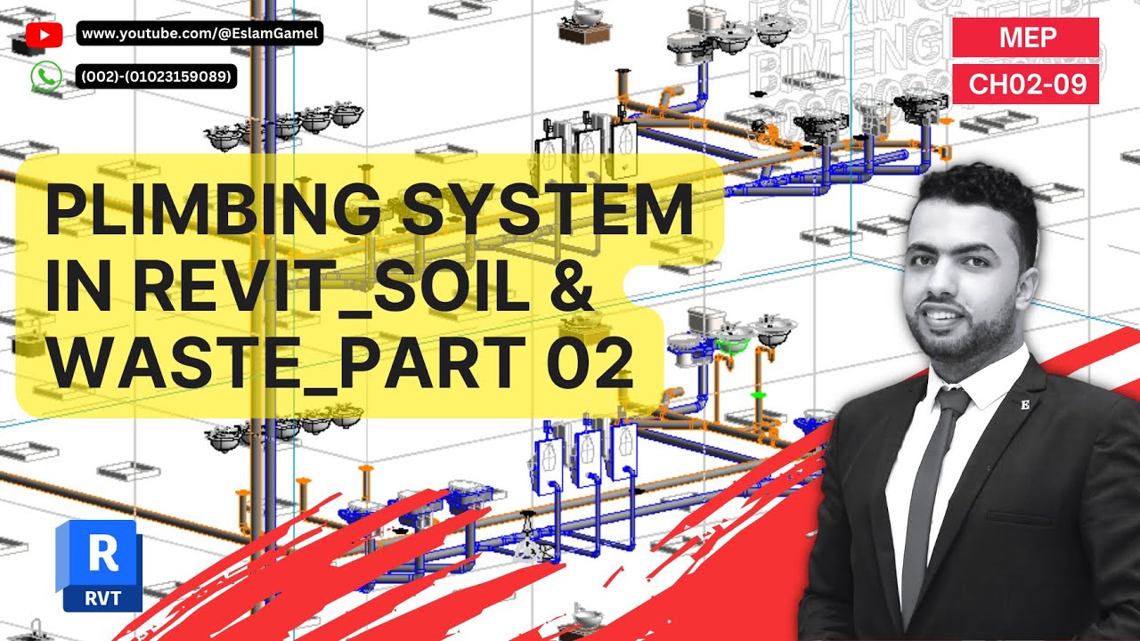 CH02-09_PLIMBING SYSTEM IN REVIT SOIL & WASTE_PART 02 - YouTube