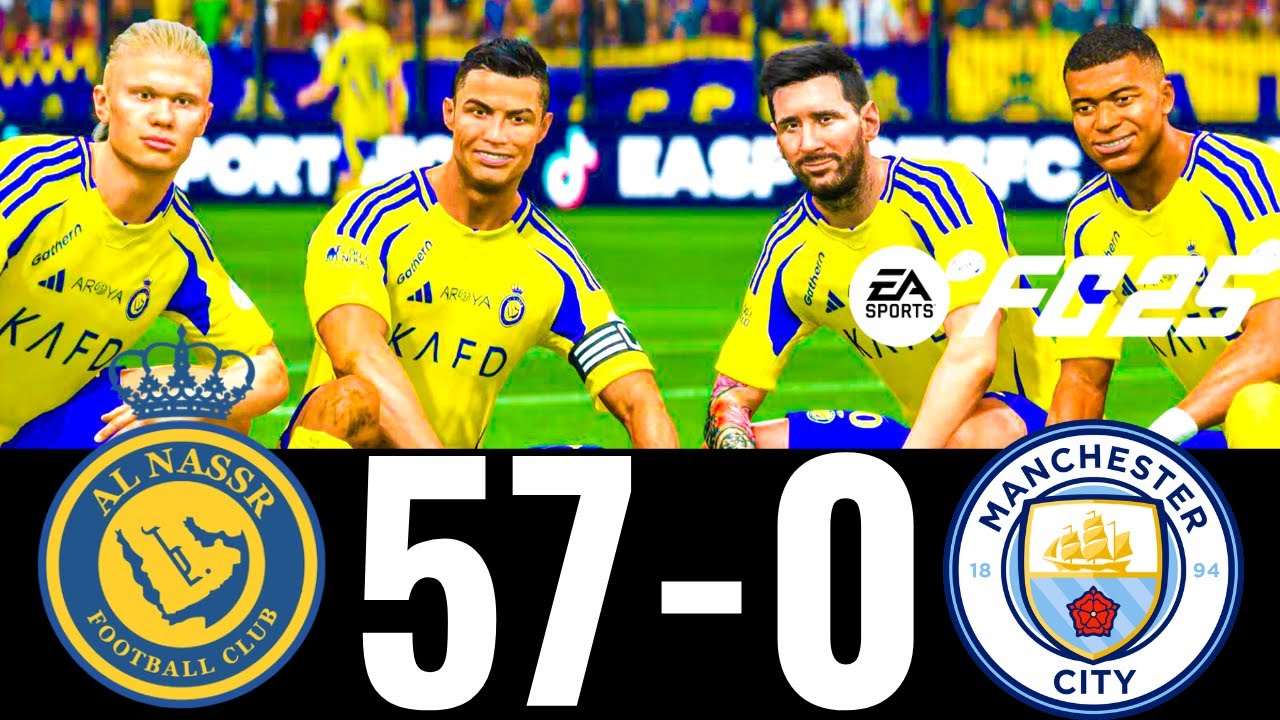 FC 25 - MESSI, RONALDO, MBAPPE, NEYMAR - ALL STARS - AL NASSR 57-0 MAN ...