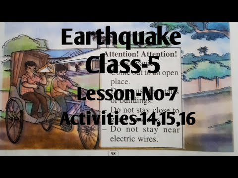 Class 5 English||My Story||Earthquake||Lesson No7||Activities 14||15 ...