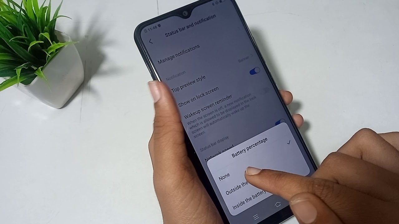 Vivo Y1s battery percentage setting, How to show Battery percentage in ...