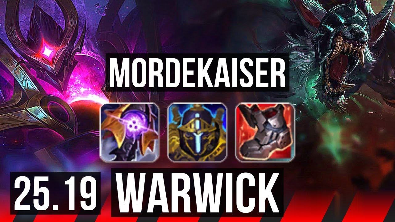 MORDEKAISER vs WARWICK (TOP) | 6 solo kills | KR Master | 25.19 - YouTube