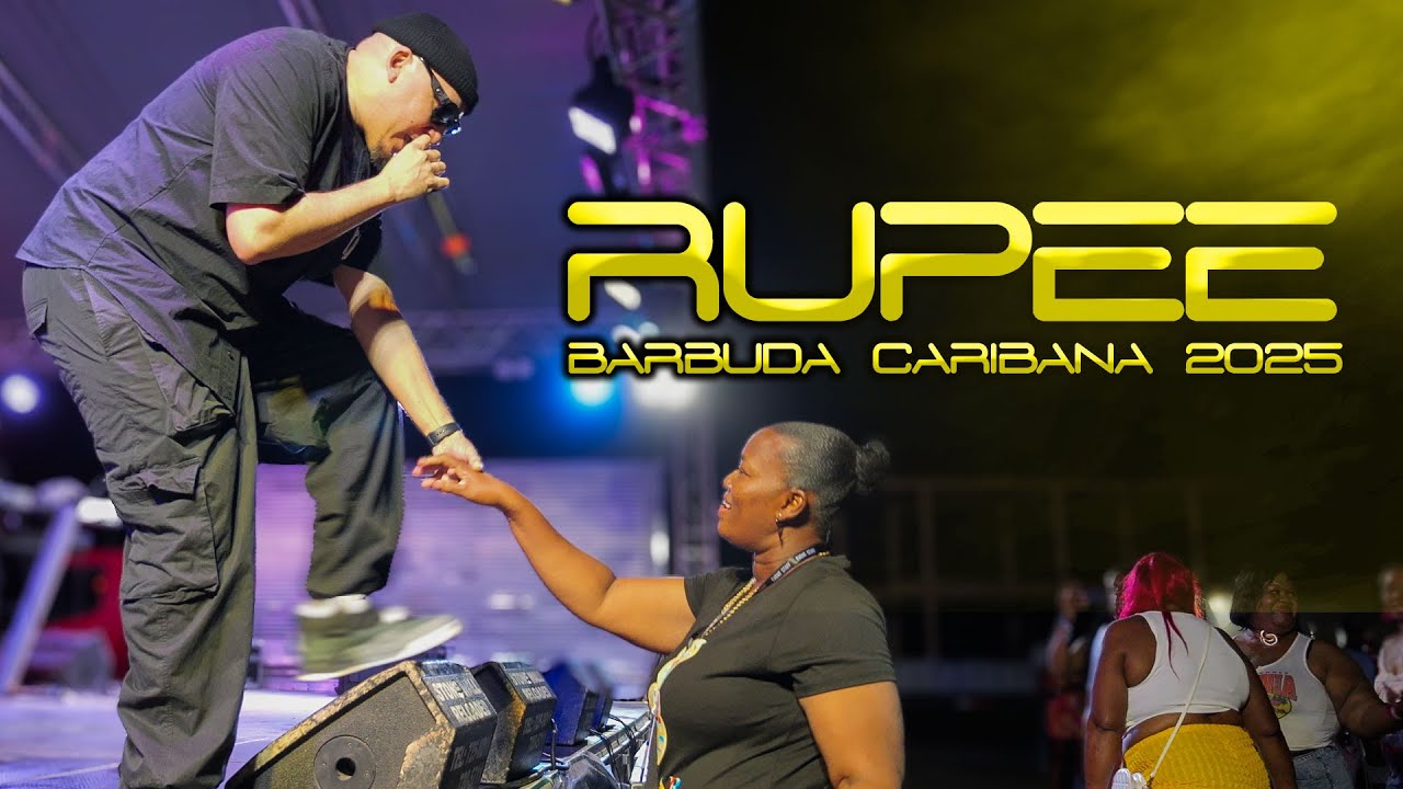 Rupee jumps off the stage to thief ah wine in Barbuda Caribana 2025 ...