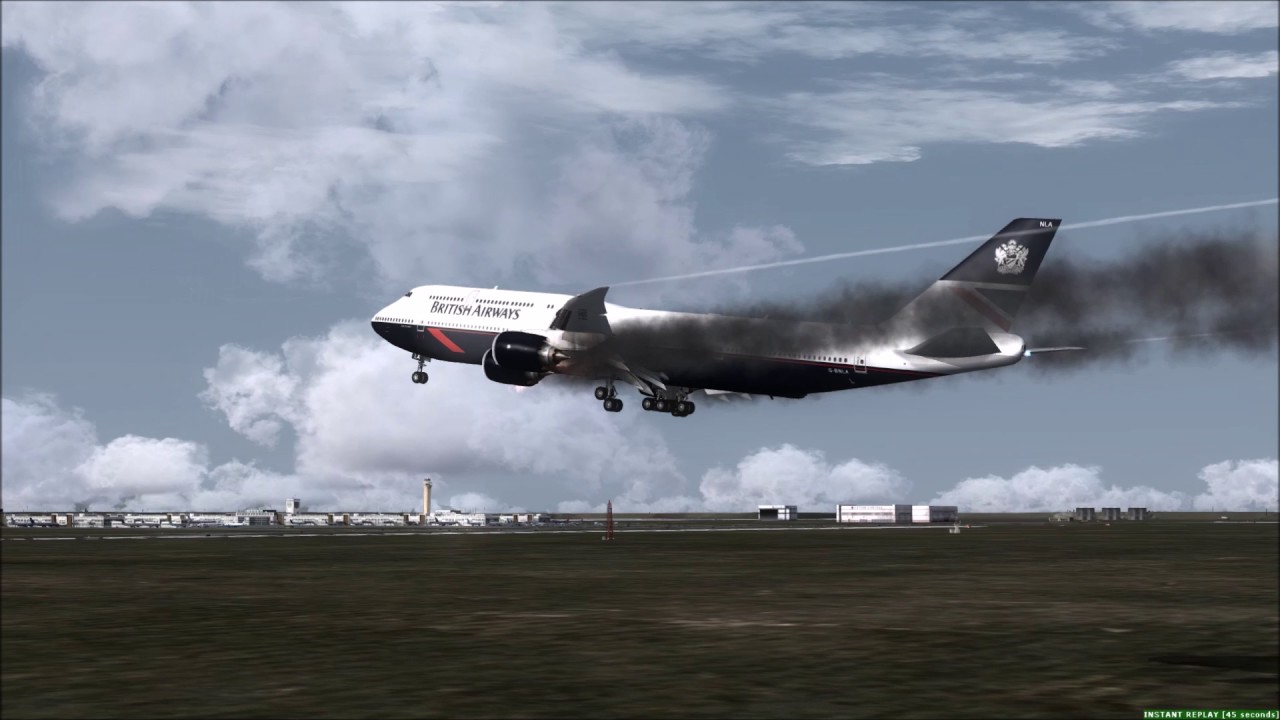 BA 747-8 Emergency Landing at Denver [Engine Fire] - YouTube