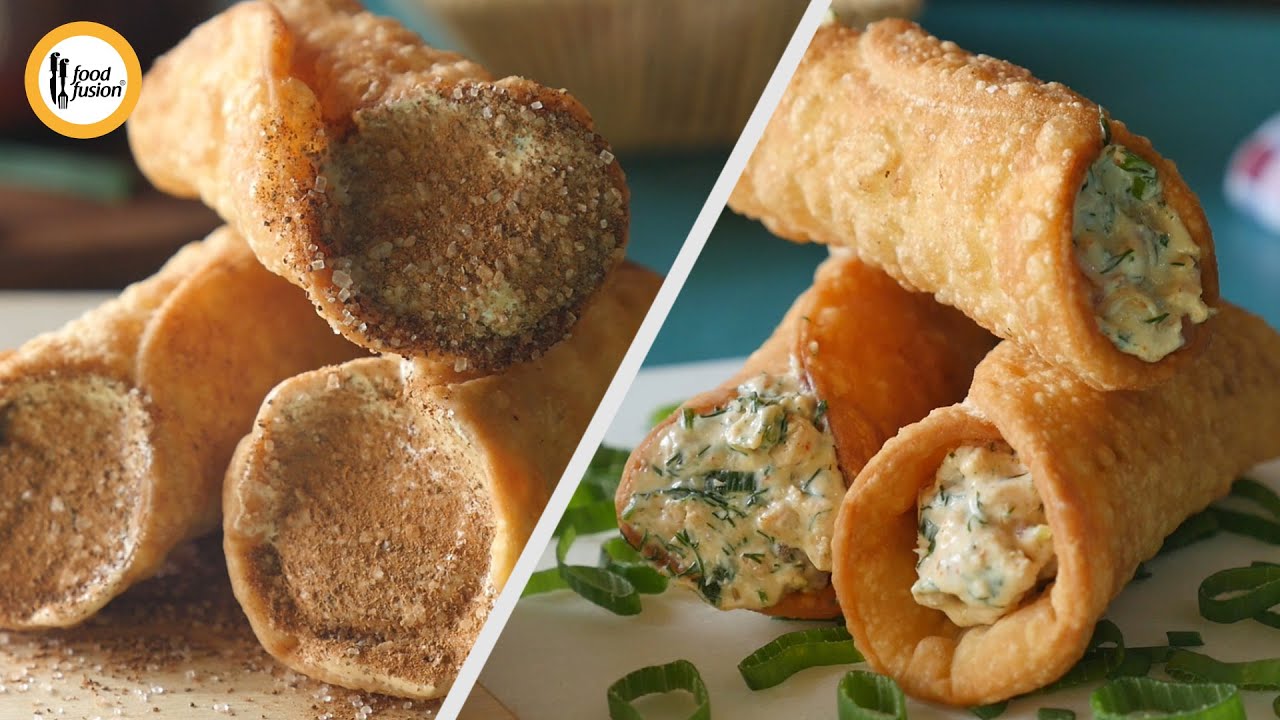 Crispy Shell Rolls 2 ways Recipe By Food Fusion - YouTube
