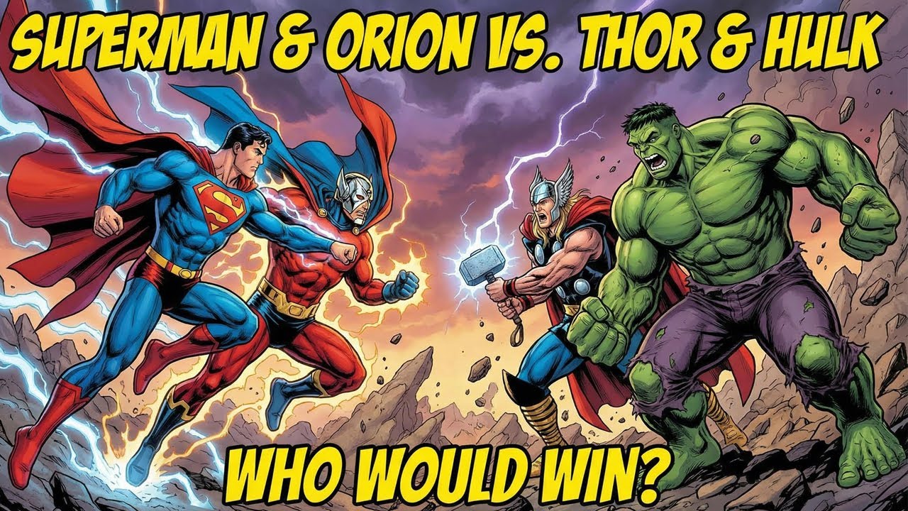 Superman and Orion vs Thor and Hulk, Team DC vs Team Marvel who would ...