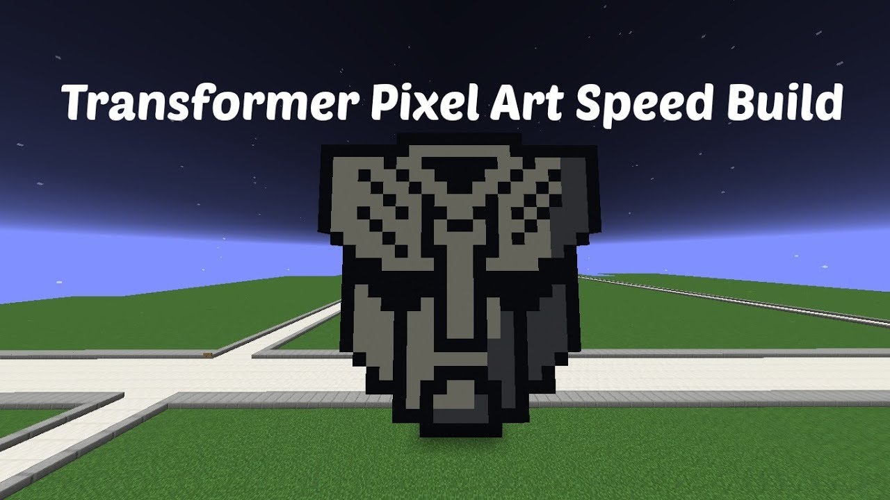 Transformer Logo!! | Minecraft Pixel Art Speed Build - YouTube