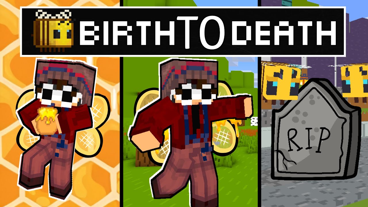 BIRTH to DEATH of a BABY BEE in Minecraft! (Tagalog) - YouTube