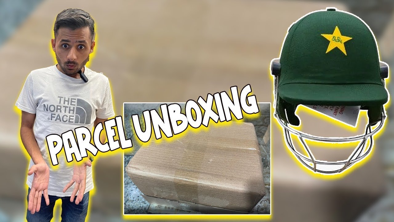 Finally parcel ke unboxing kr de|Daily vlog|pakistan team helmet|Rowais ...