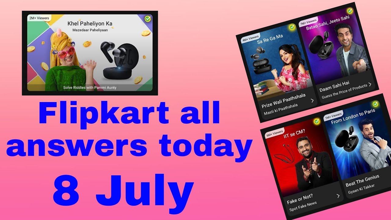 Flipkart all answers today | 8 July | flipkart all answers today ...