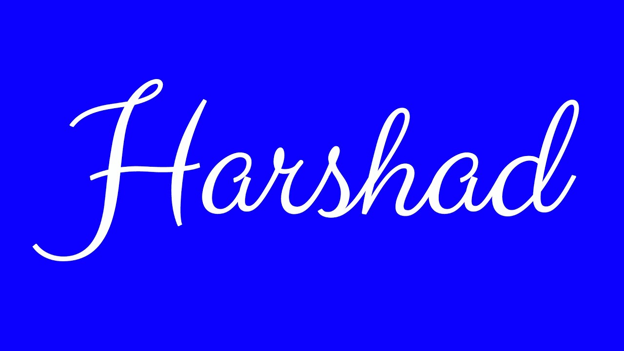 Learn how to Sign the Name Harshad Stylishly in Cursive Writing - YouTube