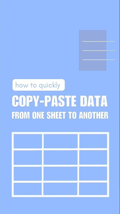 How to quickly copy-paste data from one sheet to another in Excel. #excel #exceltips # ...