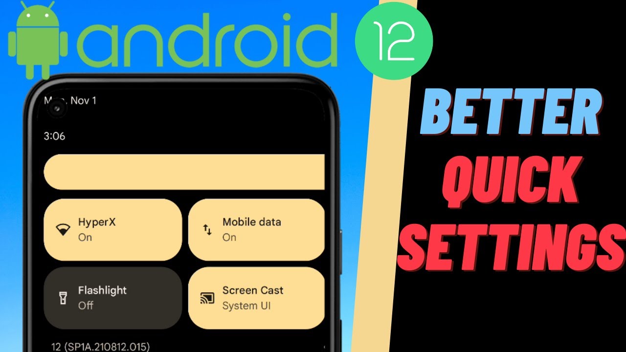 How to Get the old Android 12 Wifi Toggle back - YouTube