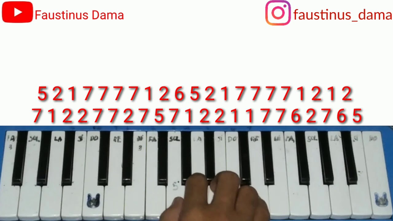 Tutorial Mudah !! Not Pianika Karna Ada Ko Yang Buat Sa Nyaman by Faustinus Dama - YouTube