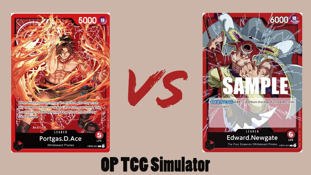 [OP03] One Piece Card Game - Ace vs Edward Newgate - Red Deck Meta - OP ...